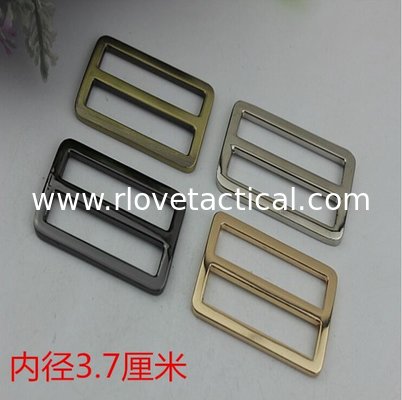 Factory outlets gunmetal zinc alloy 37 mm adjustable slide buckles for handbag hardware