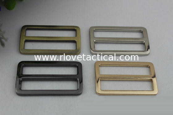 Factory outlets gunmetal zinc alloy 37 mm adjustable slide buckles for handbag hardware