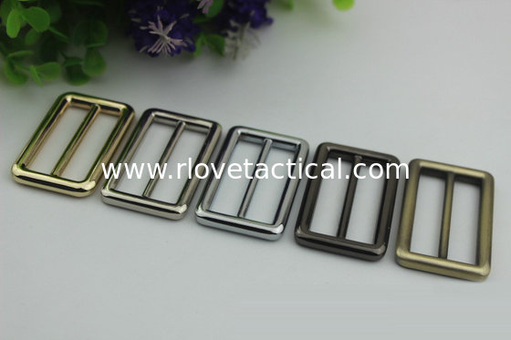 New product 38 mm hanging brush anti brass color zinc alloy metal slide adjustable buckles for bag hardware