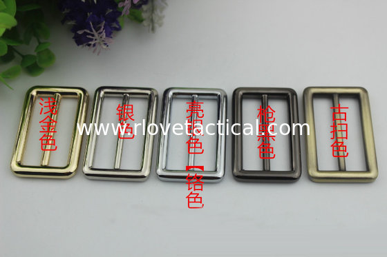 New product 38 mm hanging brush anti brass color zinc alloy metal slide adjustable buckles for bag hardware
