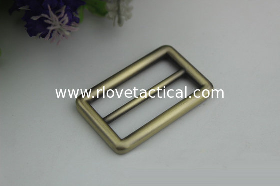 New product 38 mm hanging brush anti brass color zinc alloy metal slide adjustable buckles for bag hardware