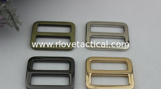 Custom zinc alloy 25 mm nickel color metal adjustable strap slide buckle for backpack