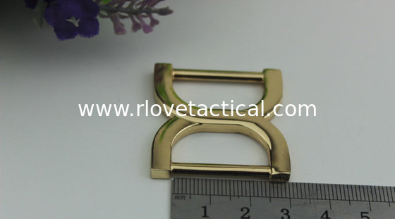 Bag fitting zinc alloy 25 mm light gold metal straps buckles for webbing