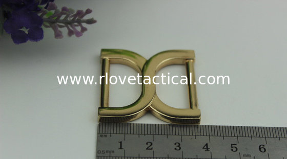 Bag fitting zinc alloy 25 mm light gold metal straps buckles for webbing