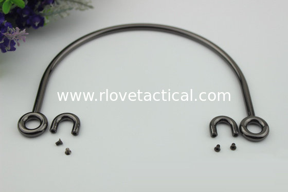 Leather bag hardware gunmetal color 150 mm zinc alloy handbag metal handle