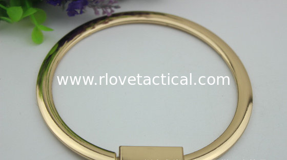 Ladies bag parts zinc alloy light gold 105 mm round metal bag handle