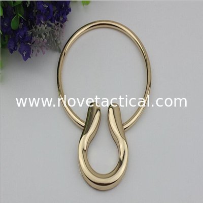 Custom metal hardware accessories zinc alloy light gold purse leather low price handbag strap handle