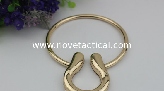 Custom metal hardware accessories zinc alloy light gold purse leather low price handbag strap handle