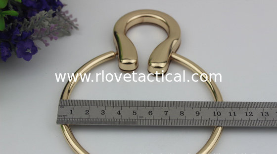 Custom metal hardware accessories zinc alloy light gold purse leather low price handbag strap handle