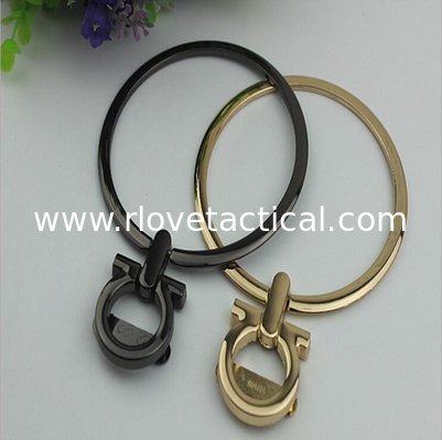 Custom fashion bag accessories metal parts zinc alloy round shape handbag handle hardware for leather