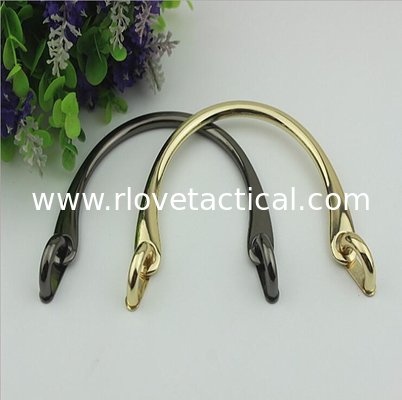 Shiny light gold color zinc alloy 155 mm length handbag hardware handle