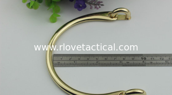 Shiny light gold color zinc alloy 155 mm length handbag hardware handle