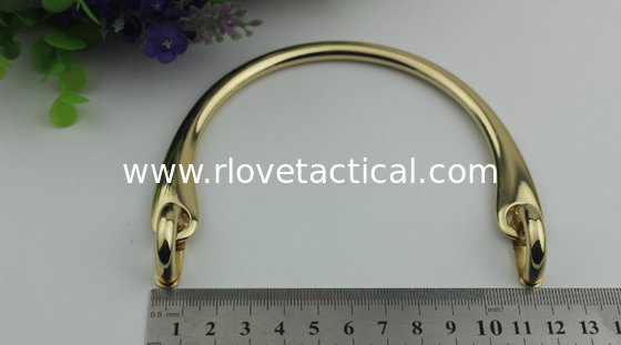 Shiny light gold color zinc alloy 155 mm length handbag hardware handle