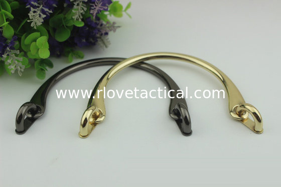 Shiny light gold color zinc alloy 155 mm length handbag hardware handle