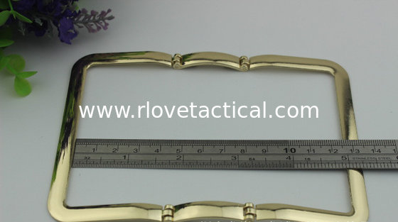 Fashion design zinc alloy decoration light gold 125 mm tote bag metal handle