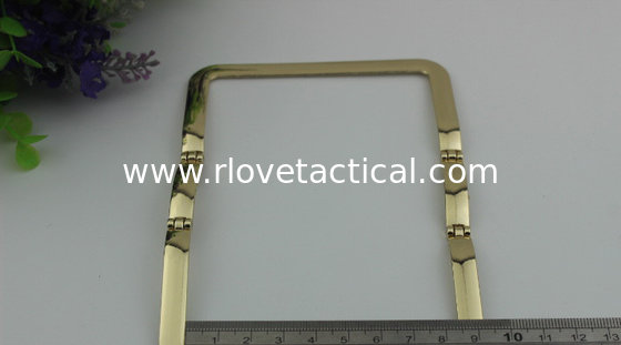 Fashion design zinc alloy decoration light gold 125 mm tote bag metal handle