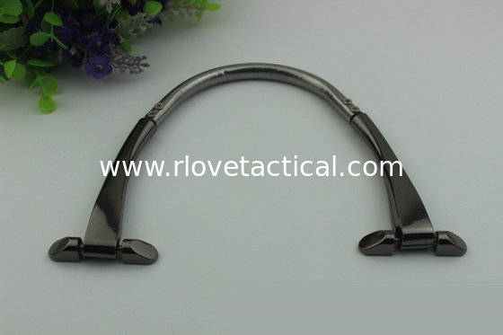 Hot selling metal accessories light gold 190 mm length zinc alloy handbag handle