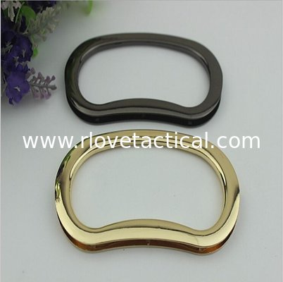 Wholesale new bag making accessories DIY zinc alloy 2 color bag metal handle