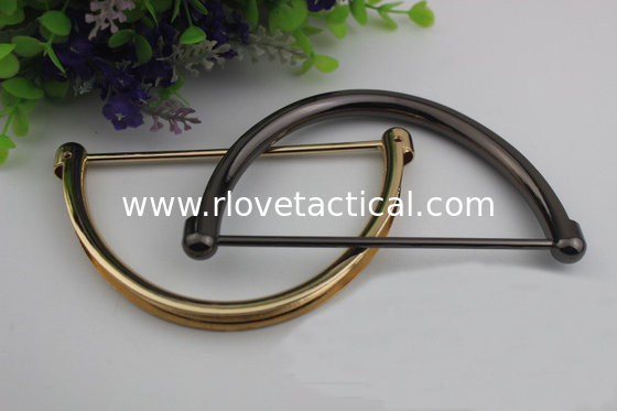 Hot selling bag hardware high plating gold & gunmetal color clutch bag with handle