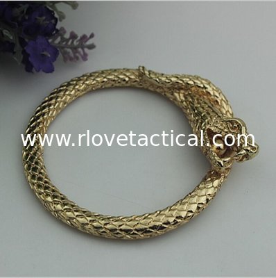 Luxury design top quality zinc alloy light gold snake shape 60 mm width bag accessories handle
