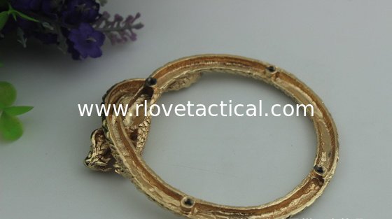 Luxury design top quality zinc alloy light gold snake shape 60 mm width bag accessories handle