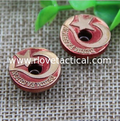 Custom hot sale gold color five-pointed star alloy 17 mm denim snap button for clothing