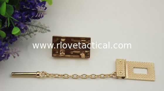 High end zinc alloy 3 color metal hardware accessories purse locks with nickel free
