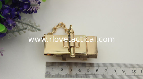 High end zinc alloy 3 color metal hardware accessories purse locks with nickel free