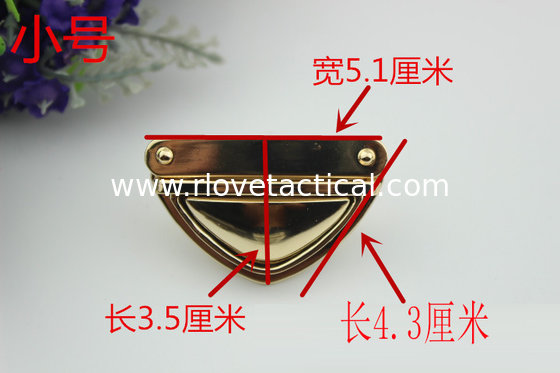 High quality fashion metal accessories zinc alloy 4 colors handbag lock hardware