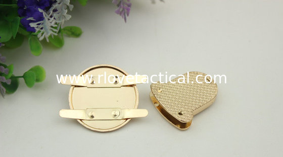 Professional custom luxury gold zinc alloy metal bag push locks 35*40 mm