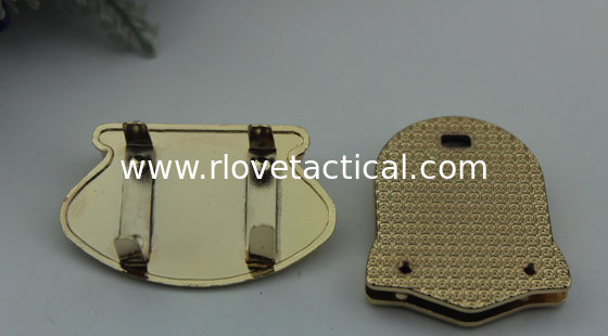 Nickel free bag accessories metal zinc alloy light gold push locks for handbags