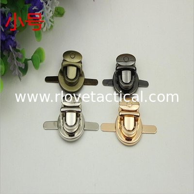Gold lock metal bag buckle button zinc alloy push lock for bags
