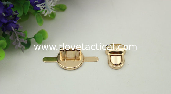 Gold lock metal bag buckle button zinc alloy push lock for bags