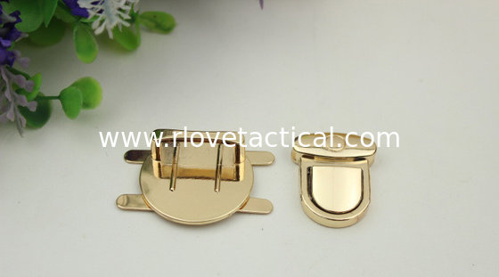 Bag hardware accessory nickel color zinc alloy metal push lock fittings for purse