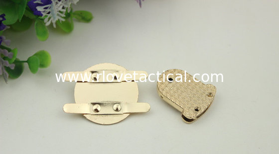 Bag hardware accessory nickel color zinc alloy metal push lock fittings for purse