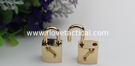 Korean style zinc alloy gunmetal color decorative lock with keys for bags
