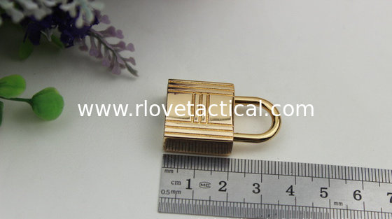 Fashion nickel color zinc alloy metal bag decorative lock with key for handbags