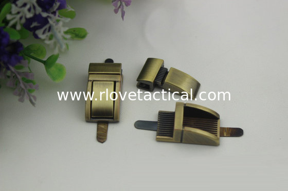 Small design purse metal zinc alloy light gold decorative hardware lock