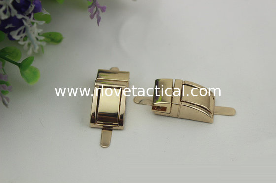 Small design purse metal zinc alloy light gold decorative hardware lock