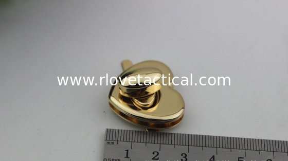 New fashion zinc alloy gold color metal bag hardware twist lock with nickel free