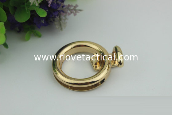 Wholesale high quality lady bag lock light gold metal twist turn decorative lock for bags