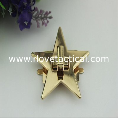 NEW arrival light gold metal pentagram type handbag hardware metal turn lock
