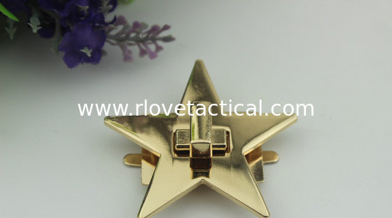 NEW arrival light gold metal pentagram type handbag hardware metal turn lock