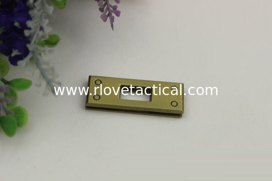 Quality leather craft handbag metal square twist lock accessories with light gold