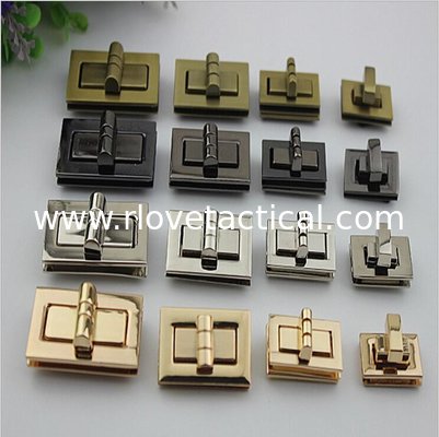 Good price zinc alloy multi-color leather handbags fittings metal turn lock