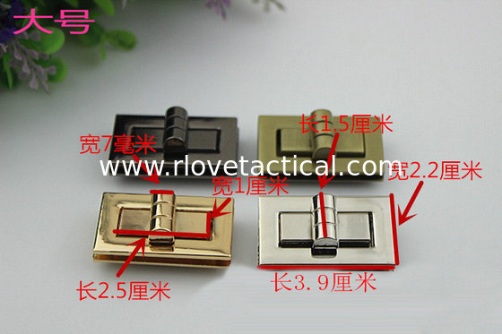 Good price zinc alloy multi-color leather handbags fittings metal turn lock