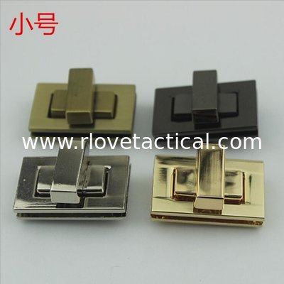 High quality new design zinc alloy square metal handbag turn lock in China