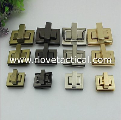 High quality new design zinc alloy square metal handbag turn lock in China