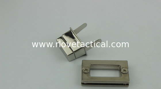 High quality new design zinc alloy square metal handbag turn lock in China