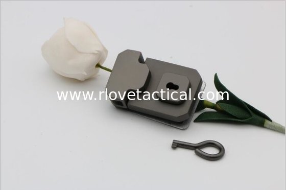 Luggage hardware accessories gunmetal color metal square plug lock for wooden box